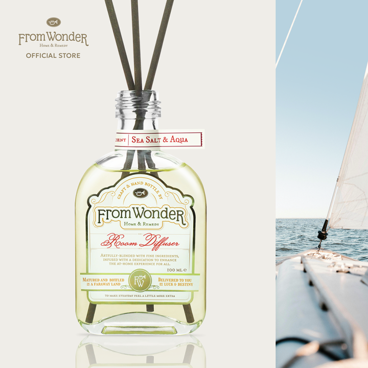 From Wonder Diffuser กลิ่น Sea Salt & Aqua 100ml ก้านไม้หอม ก้านไม้หอม ปรับอากาศ Diffuser Room ...