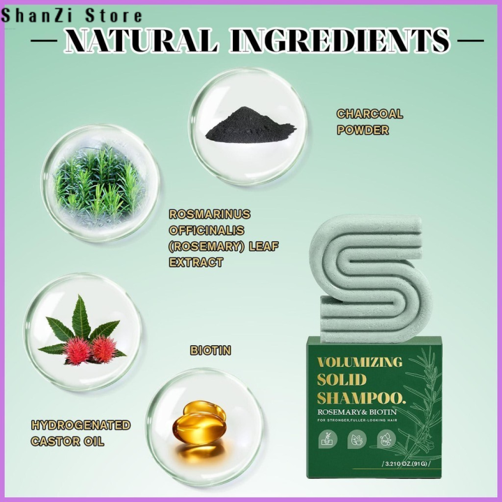 Shampoo Bars for Hair Strengthening Rosemary Oil Formula Nourishing Bar ...