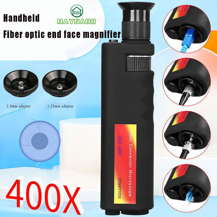 200x/400x Handheld Fiber Optic Microscope Inspection tool LED light ...