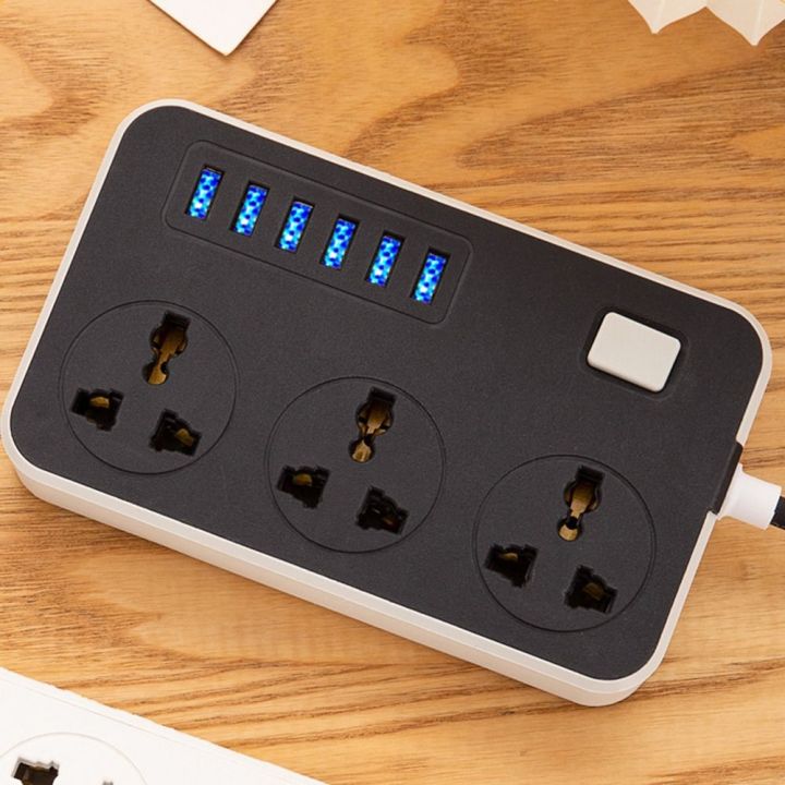 Useful Tool Uk Eu Us Outlet Power Strip Universal Plug 2m Extension Cord Electrical Socket Multi