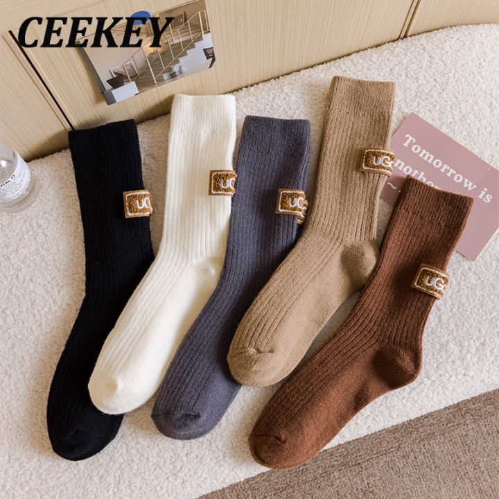 CEEKEY ถุงเท้าแบบหนาแบบทำความร้อนด้วยตัวเอง | Lazada.co.th