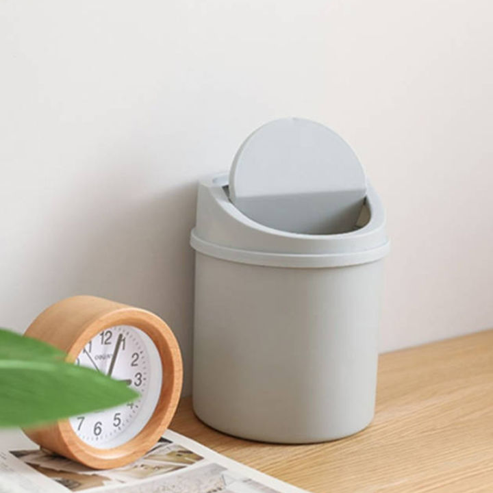 BeautyBoostT Universal Waste Bin With Lid Desktop Office Organizer ...