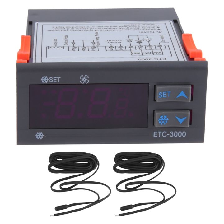 ETC-3000 Mini Temperature Controller Refrigerator Thermostat Regulator ...