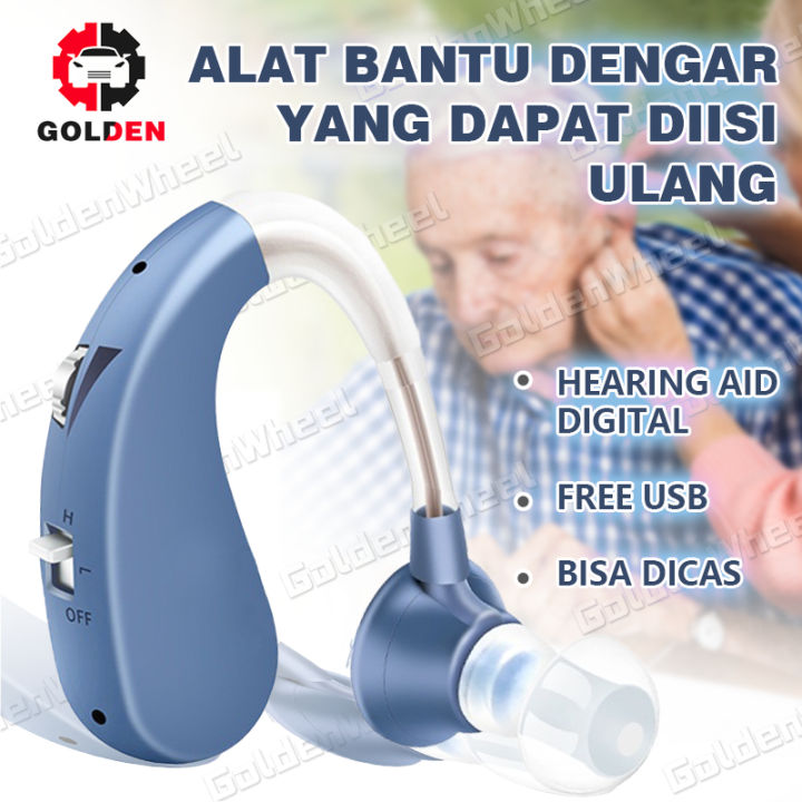 Alat Bantu Dengar Asli Rechargeable Digital Alat Pendengaran Telinga Orang Tua Untuk Orang Tua ...