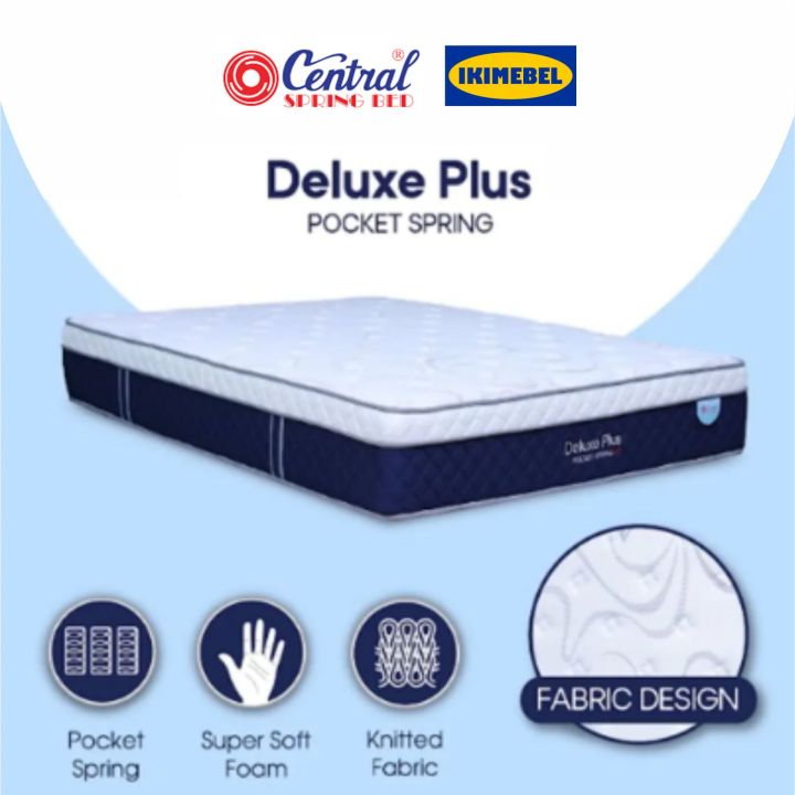 Kasur Springbed Deluxe Plus Pocket Spring Central Spring Bed Original
