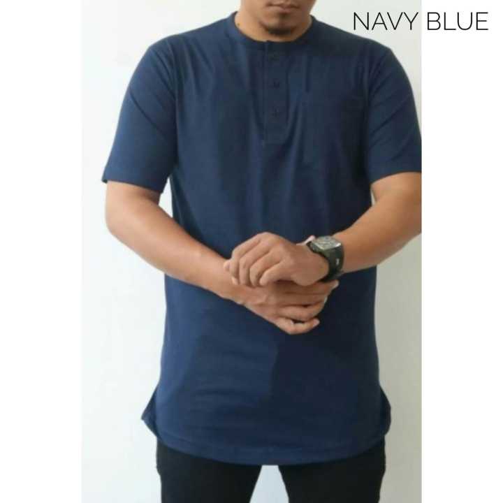 kurta Lelaki Lengan Pendek Man Kurta Short Sleeve Kurta Round Neck Baju ...