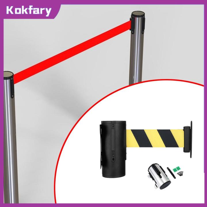 Kokfary Wall Mount Retractable Belt Barrier Crowd Control Barrier Nylon ...