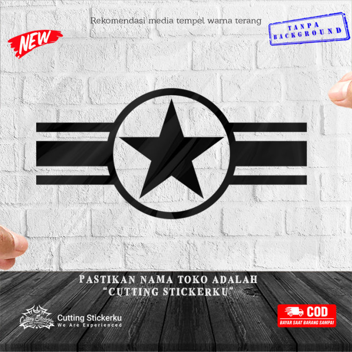 Bintang Landscape Sayap Militer Cutting Sticker Variasi Jeep Motor ...
