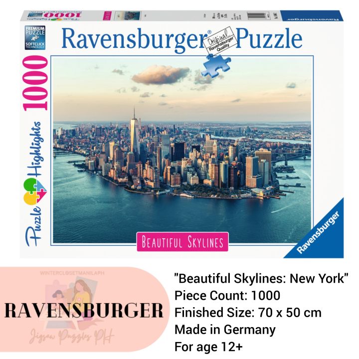 Ravensburger 1000 piece Jigsaw Puzzle - Beautiful Skyline New York ...