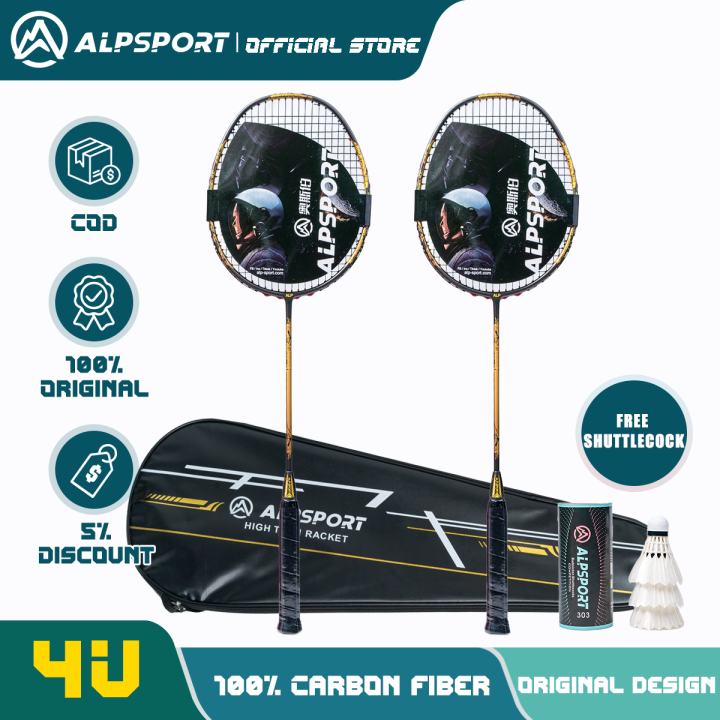 ALP TAJ 2pcs Racket 4U 35Lbs 7mm G5 Powerful Excalibur Golden Dragon ...