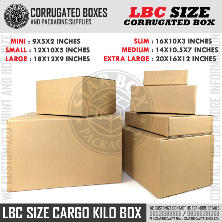 Starbox LBC Express Sizes Corrugated Cargo Shipping Boxes Packaging ...