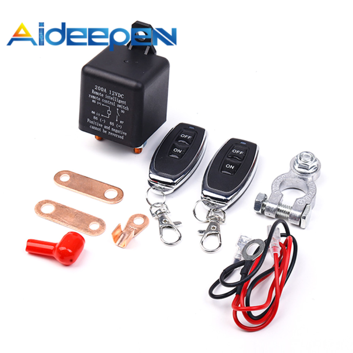 Aideepen 12V 200A Universal Battery Switch Relay Integrated Wireless ...