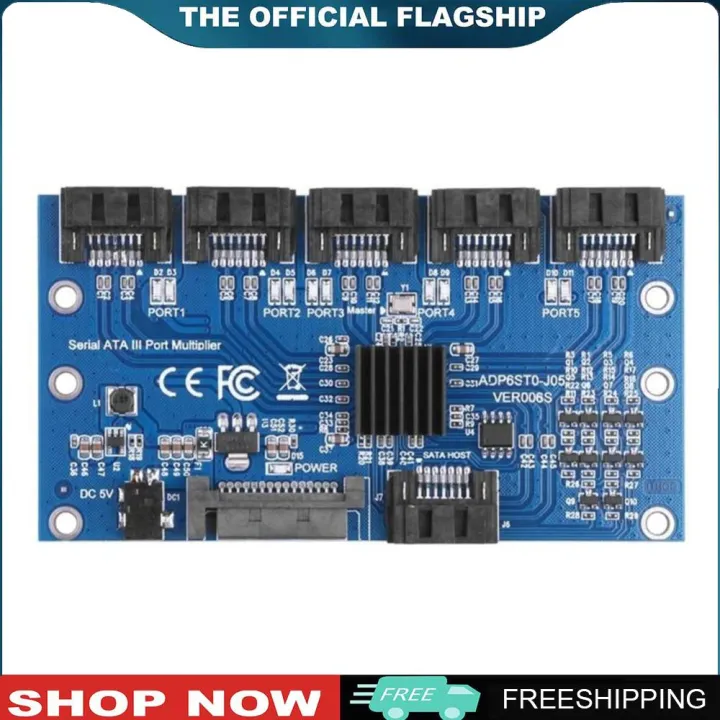 1 to 5 Port SATA Adapter Card SATA 3.0 6Gbps PM Expansion Card ...