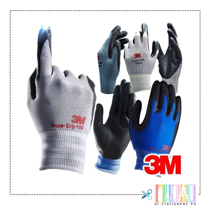 3M Super Grip Gloves 100 200 NBR Foam Coating | Lazada PH