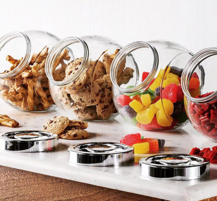 JCE 21 180ML SIDE GLASS CANISTER JCE 22 480ML SIDE GLASS/ GLASS FOOD STORAGE CANISTER/ GLASS ...