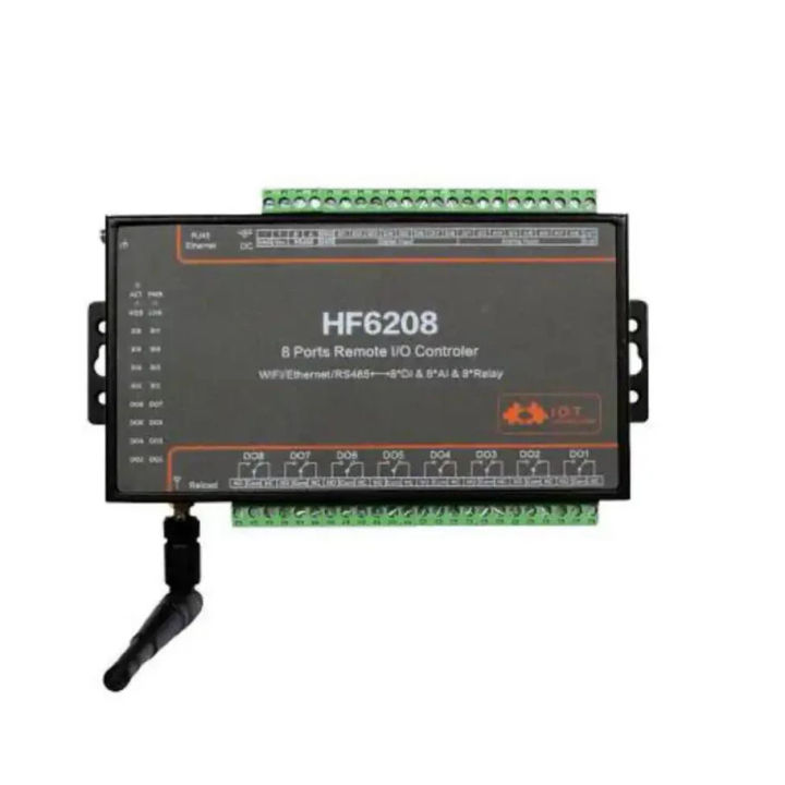 HF6208 WIFI Conversor Serial Modbus RTU Mqtt Tcp Ip Iot Gateway 8 AI 8 DI 8 DO IO DTU Servidor ...