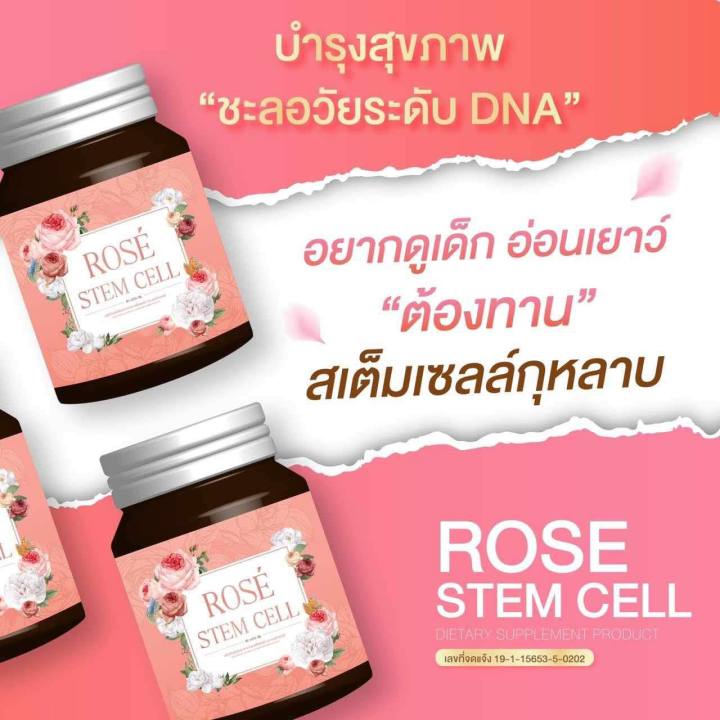โรสสเต็มเซลล์กุหลาบ🌹Rose Stem Cell สกัดในเม็ดซอฟเจล กระตุ้นลึกถึงชั้น ...