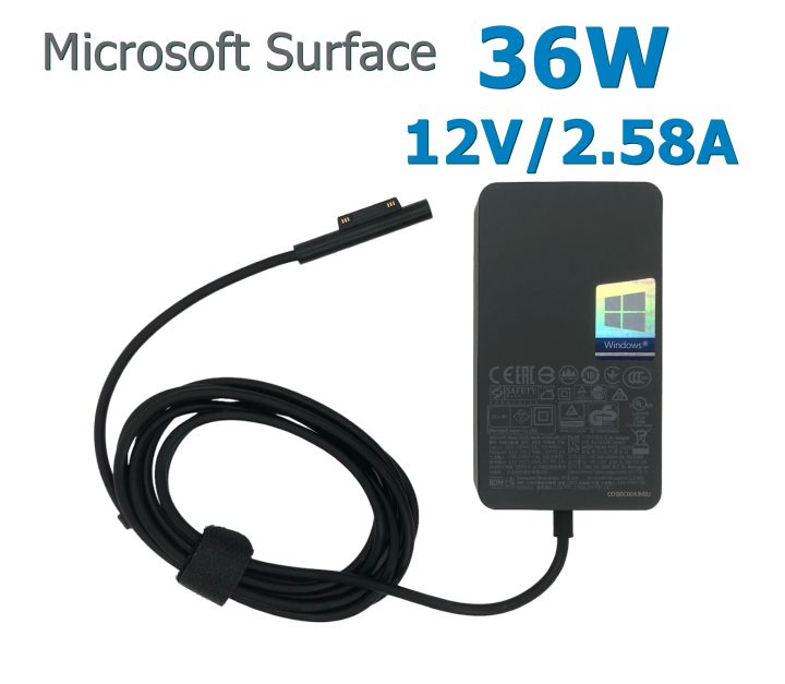 Microsoft Surface Adapter ของแท้ สำหรับ Surface Pro 3,Pro 4, 36W 12V/2.58A สายชาร์จ Surface ...