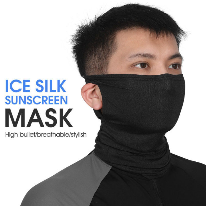 Cycling Ice Silk Full Face Mask UV 400 Running Fishing Outdoor Sport ...