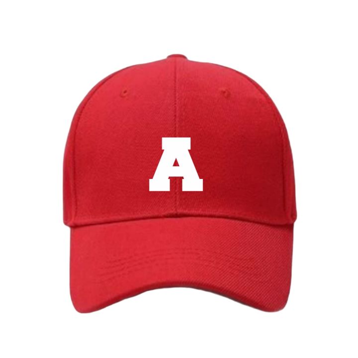Topi Baseball pria wanita Caps Huruf Inisial A-Z || Quality | Lazada ...