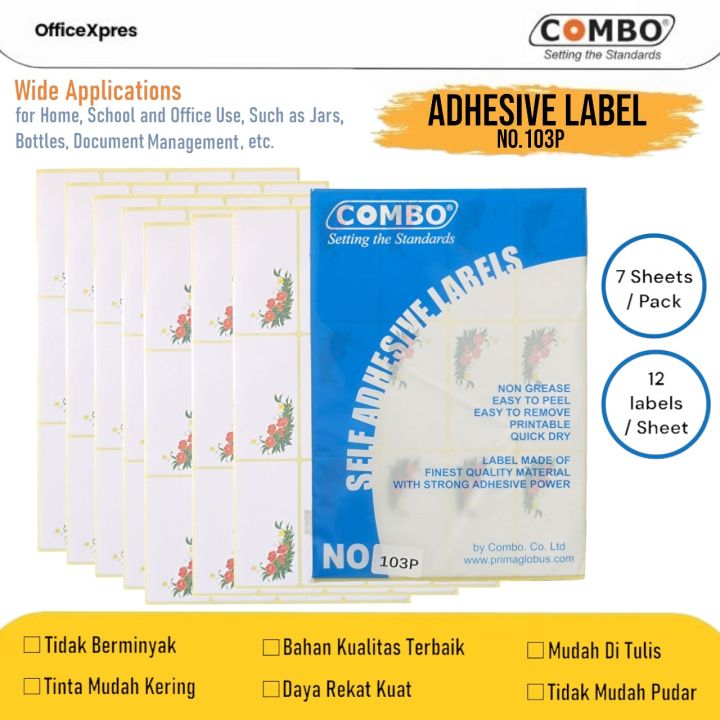 Stiker Label Undangan / Self Adhesive Labels No.103 P / Label Nama ...
