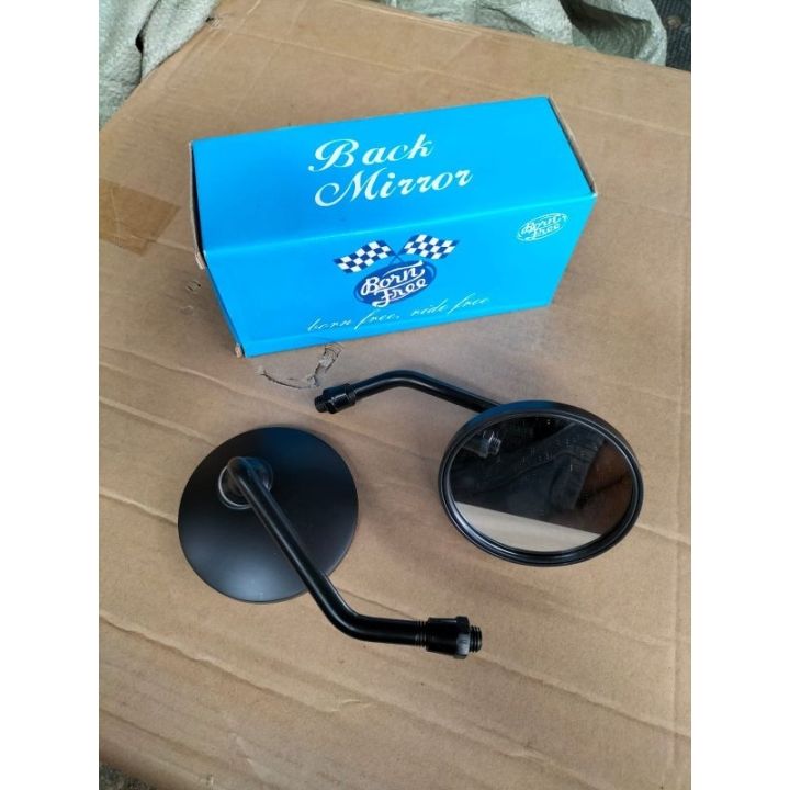 Spion Bulat Retro Classic custom Hitam Kaca Datar | Lazada Indonesia
