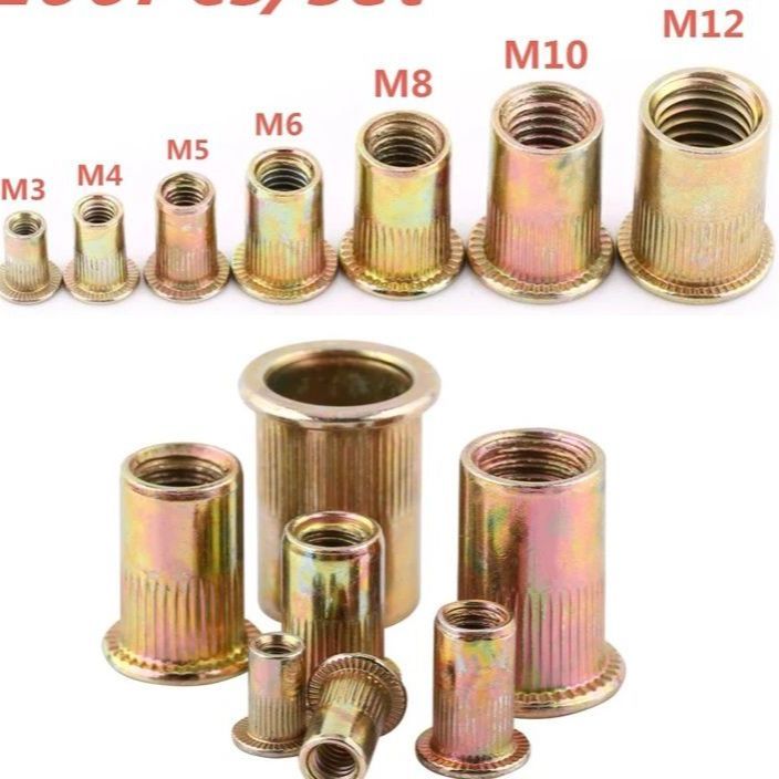 20Pcs/set M3 M4 M5 M6 M8 M10 M12 Rivet Nuts Tools Carbon Steel Rivnuts ...