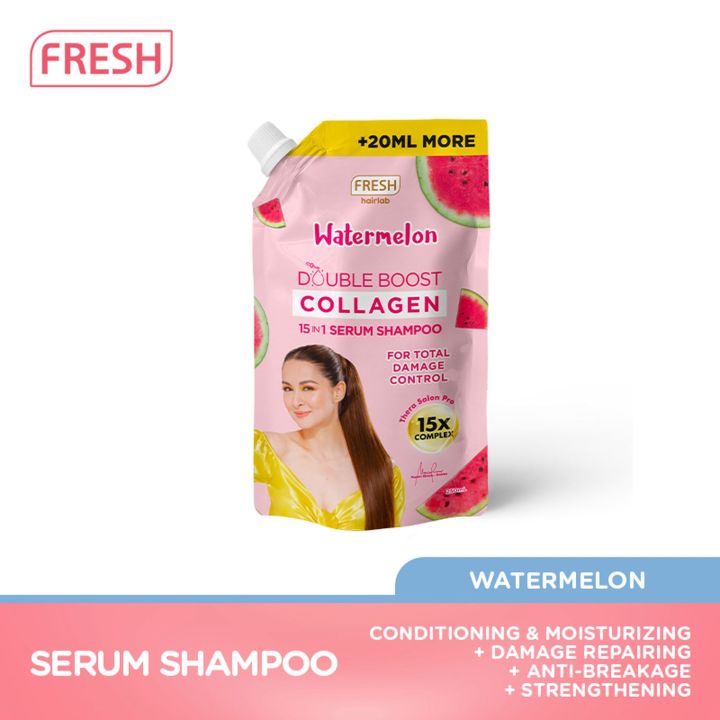 Fresh Hairlab Watermelon Double Boost Collagen 15 in 1 Serum Shampoo ...