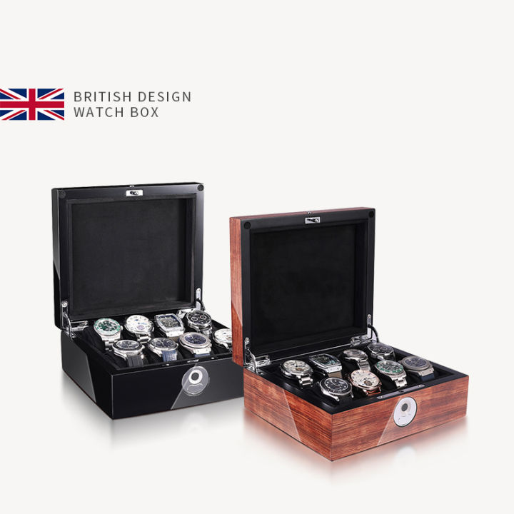 IBBETON New Watch Box Luxury Display Storage Box 8 12 Watch Wooden ...