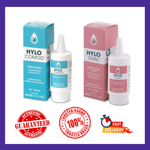 Hylo Comod Lubricating Eye Drops 10ml / Hylo Dual With Ectoine Eye Drop ...