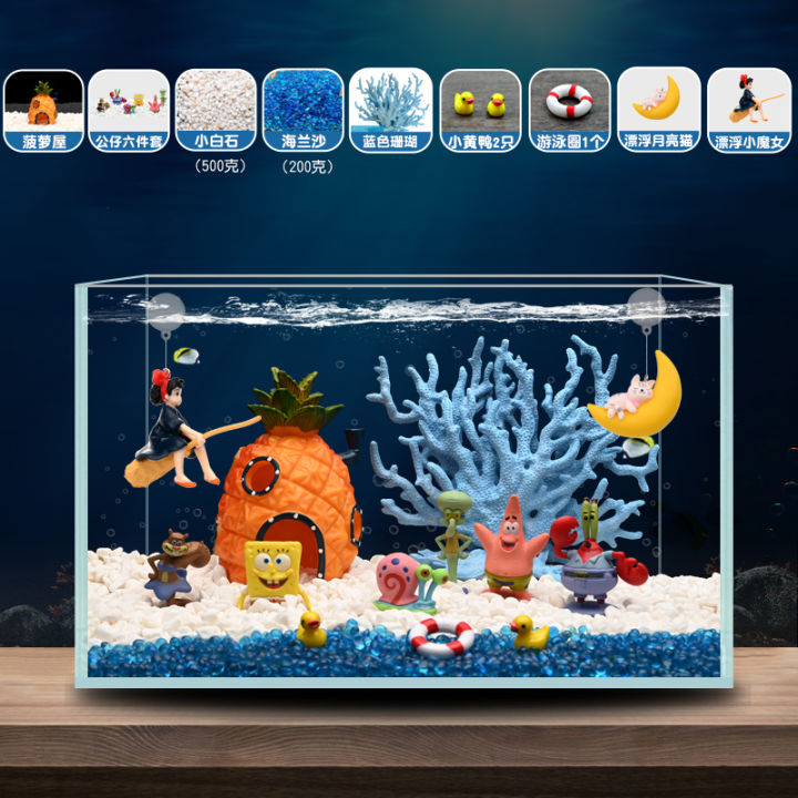 Spongebob fish tank landscaping decoration set of small ornaments ...