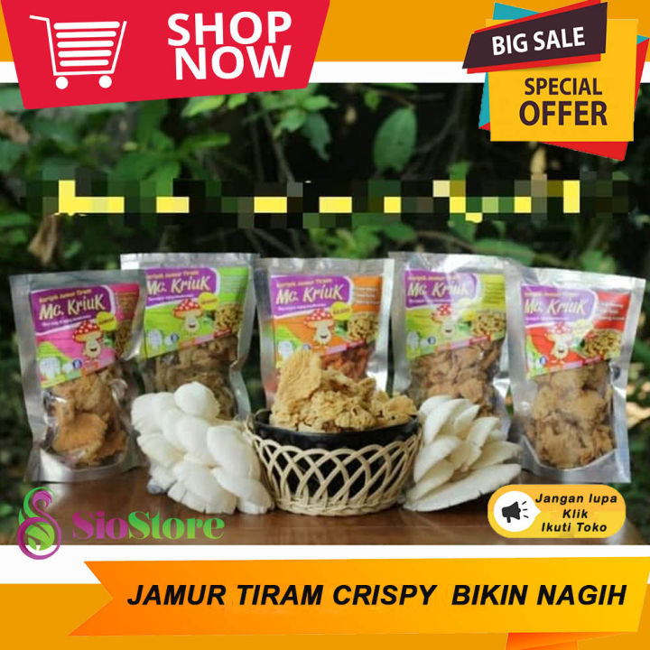 Keripik Jamur Tiram Crispy Banyak Rasa BIKIN NAGIH Kemasan 100gr SIO ...