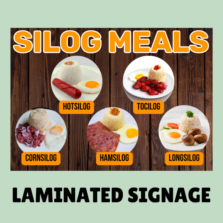 HIGH QUALITY LAMINATED SIGNAGE - SILOG MEALS | Lazada PH