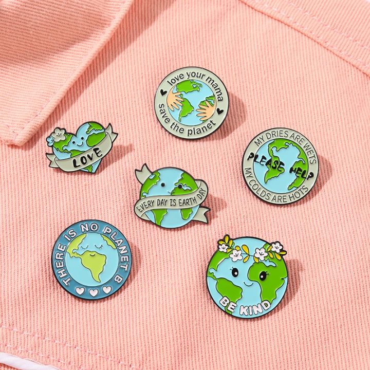 Please Help Earth Enamel Pin Custom Be Kind Hug Earth No Planet B ...