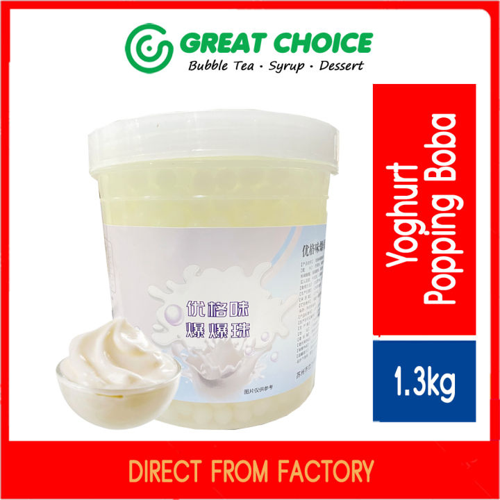 Yogurt Popping Boba (1.3kg) 优格爆爆珠 - 冰粉 | Boba | Dessert | Bubble Tea ...