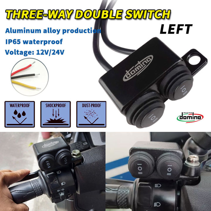 PMshop Domino Dual 3Ways Switch Left Side Mirror Mount Mini Driving ... PMshop Domino Dual 3Ways Switch Left Side Mirror Mount Mini Driving ...