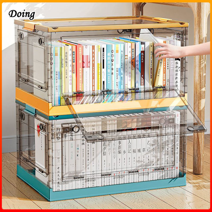 Foldable Storage Box Plastic Clothes Box With Wheels Stackable ...