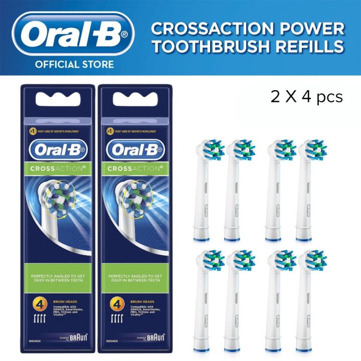 [Bundle of 2] Oral-B Cross Action Clean White Electric Toothbrush ...