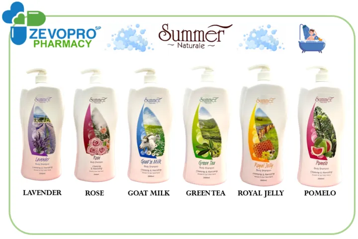 Summer Natural Body Shampoo 2000ml free 250ml - Goat's Milk / Lavender ...