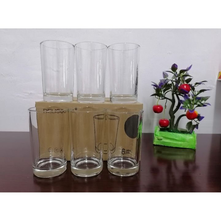 Delisoga Deli Glassware Glass Transparent Drinking Set 6pcs 240mL 10cm ...
