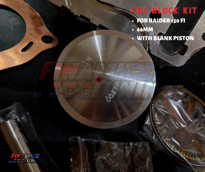 CNC BLOCK KIT FOR RAIDER 150 FI WITH 66MM BLANK PISTON | Lazada PH