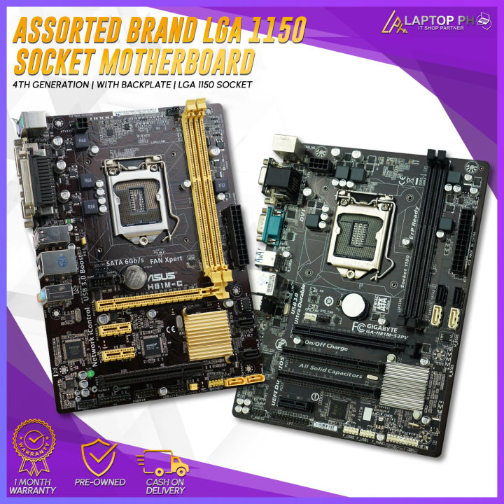 ASSORTED USED BRAND LGA 1150 Socket Motherboard | 4th Generation | With ...