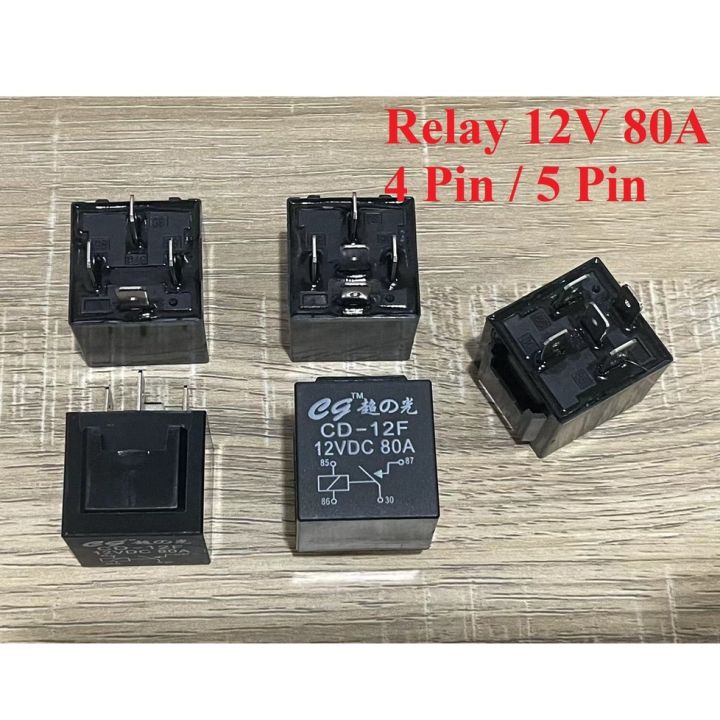 [Ready Stock] Relay 12V 80A 4 Pin / 5 Pin for Universal Automotive Car | Lazada
