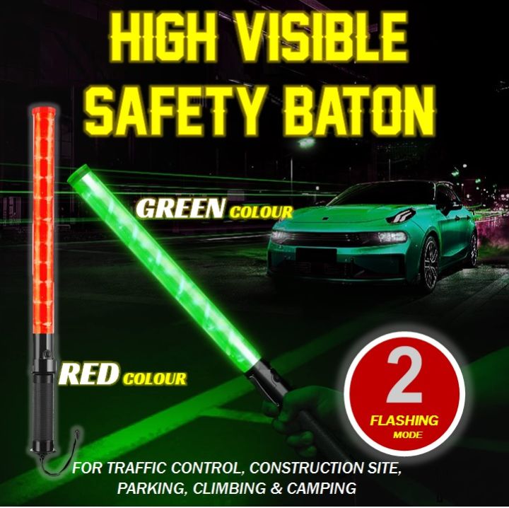 TRAFFIC CONTROL BATON WAND/ SAFETY TRAFFIC LIGHT LAMP 21" | Lazada ...