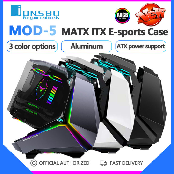 Jonsbo MOD-5 Ốp Thể Thao Điện Tử ATX MATX ITX Khung Làm Mát Bằng Nước Trò Chơi Bằng Thủy Tinh ...