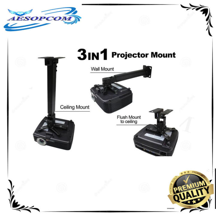 Universal Projector Bracket Ceiling Mount (black) | Lazada PH