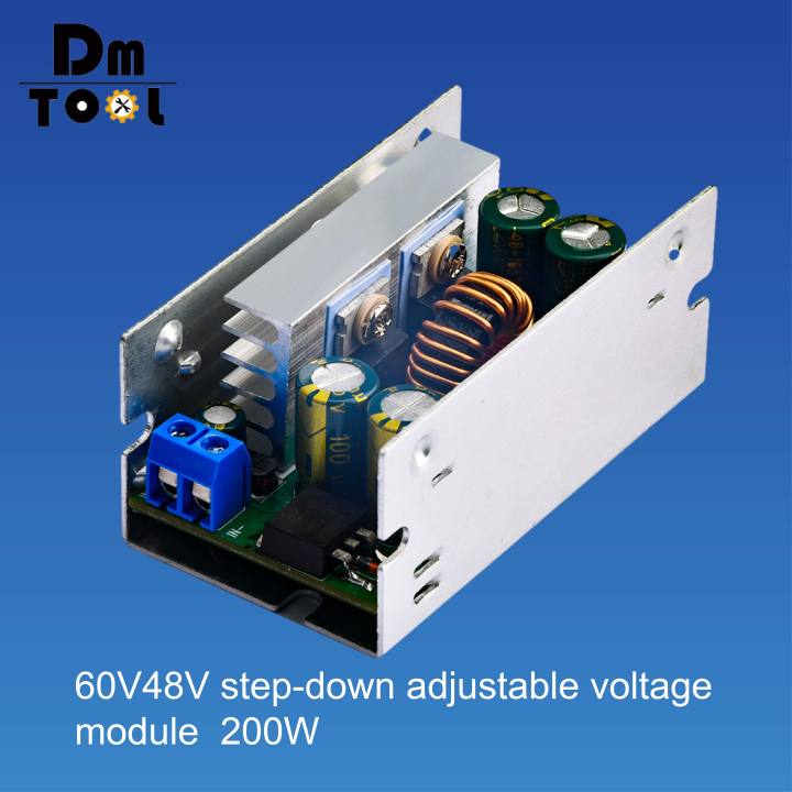DM 15A 200W DC-DC 8-60V TO 1-36V โมดูลทำงานแบบซิงค์ข้อมูลแบบ Step-Down ...