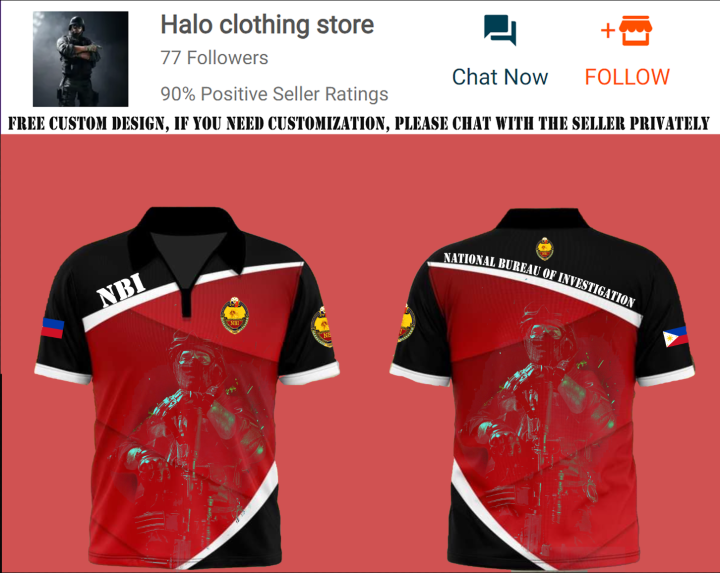 Tactical Safety NBI PHILIPPINES 3D NEW POLO SHIRT-FREE CUSTOM | Lazada PH