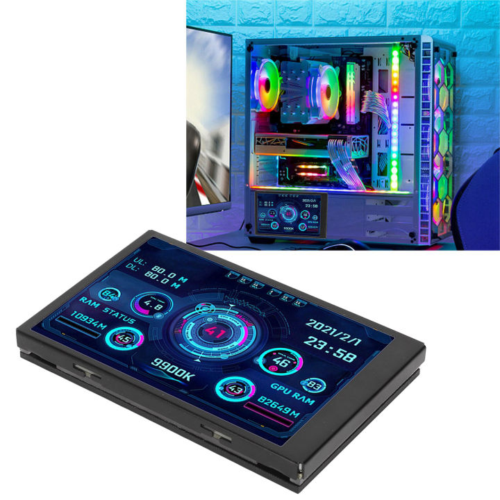 Computer Temp Monitor Plug and Play PC Sensor Panel Display USB Type C ...