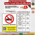 [LATEST] No Smoking Sign / Dilarang Merokok PAPAN TANDA 2025 Design ...
